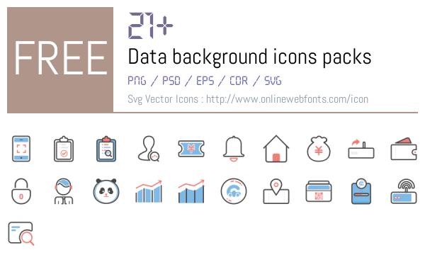 +21 Data background Icons Packs Free Downloads - OnlineWebFonts.COM