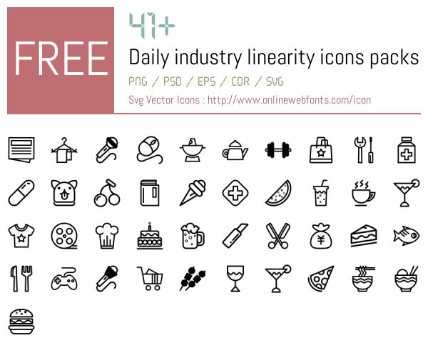 +41 Daily industry linearity Icons Packs Free Downloads ...