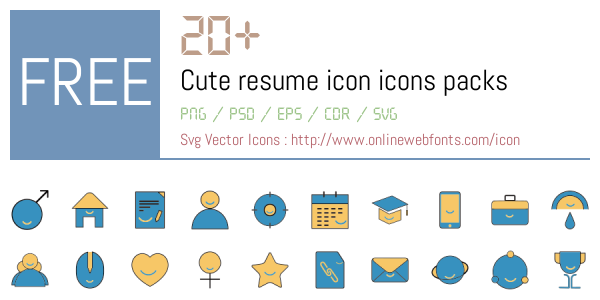 +20 Cute resume icon Icons Packs Free Downloads - OnlineWebFonts.COM
