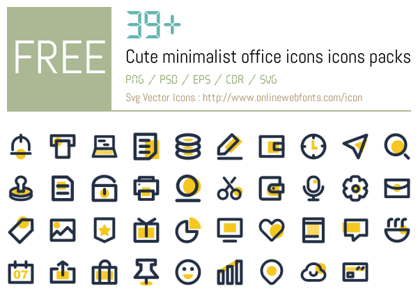 +39 Cute minimalist office icons Icons Packs Free Downloads ...