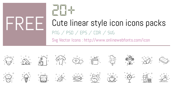 +20 Cute linear style icon Icons Packs Free Downloads - OnlineWebFonts.COM