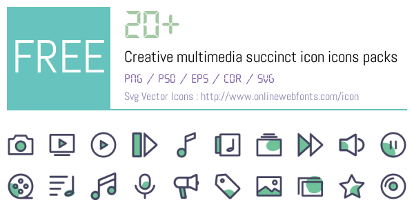 +20 Creative multimedia succinct icon Icons Packs Free Downloads ...