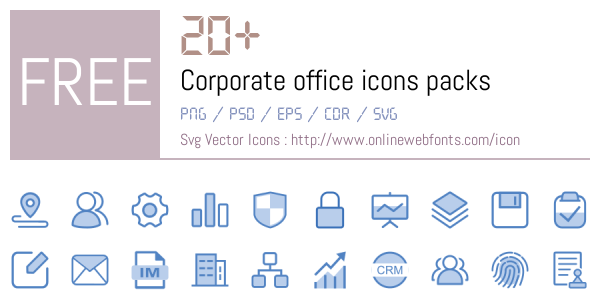 +20 Corporate office Icons Packs Free Downloads - OnlineWebFonts.COM