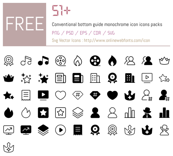 +51 Conventional bottom guide monochrome icon Icons Packs Free ...