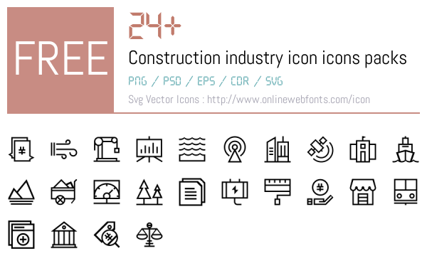 +24 Construction industry icon Icons Packs Free Downloads - OnlineWebFonts.COM