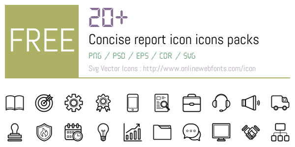 +20 Concise report icon Icons Packs Free Downloads - OnlineWebFonts.COM