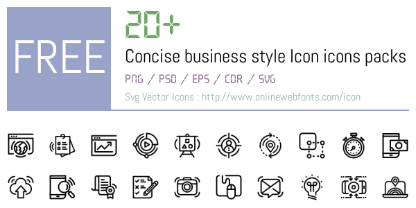 +20 Concise business style Icon Icons Packs Free Downloads ...