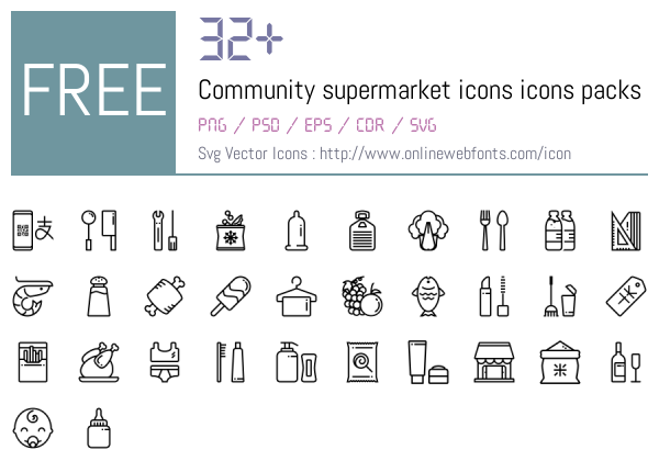 +32 Community supermarket icons Icons Packs Free Downloads ...