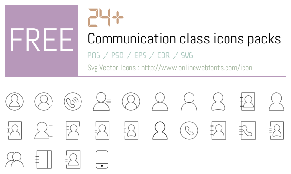 +24 Communication class Icons Packs Free Downloads - OnlineWebFonts.COM