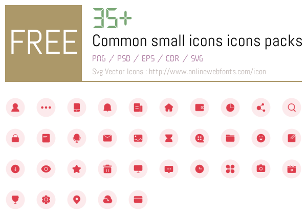 +35 Common small icons Icons Packs Free Downloads - OnlineWebFonts.COM