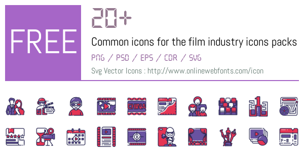 +20 Common icons for the film industry Icons Packs Free Downloads ...