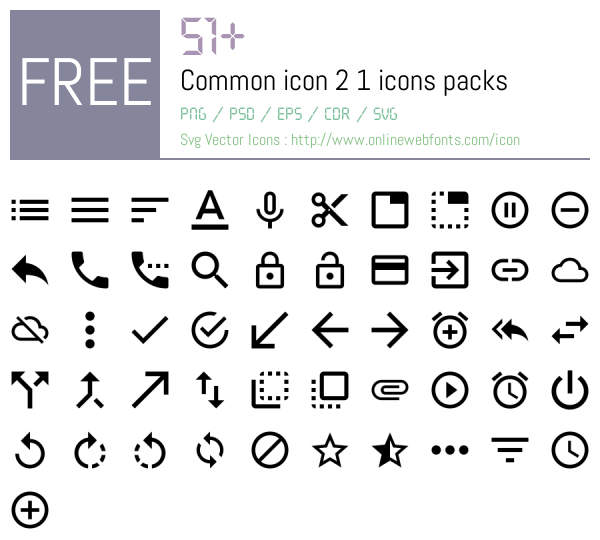 +51 Common icon 2 1 Icons Packs Free Downloads - OnlineWebFonts.COM