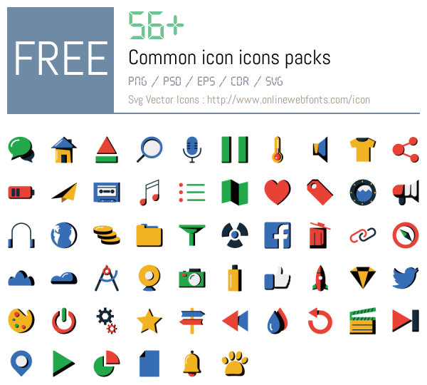 +56 Common icon Icons Packs Free Downloads - OnlineWebFonts.COM