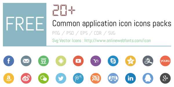 +20 Common application icon Icons Packs Free Downloads - OnlineWebFonts.COM