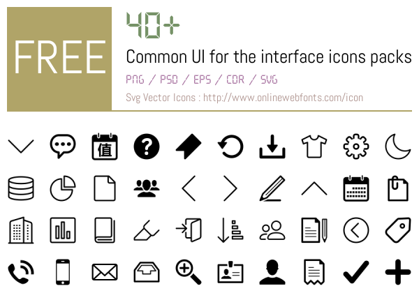 +40 Common UI for the interface Icons Packs Free Downloads ...