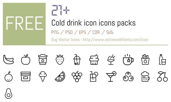 +21 Cold drink icon Icons Packs Free Downloads - OnlineWebFonts.COM