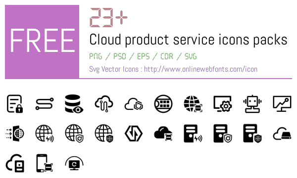 +23 Cloud product service Icons Packs Free Downloads - OnlineWebFonts.COM