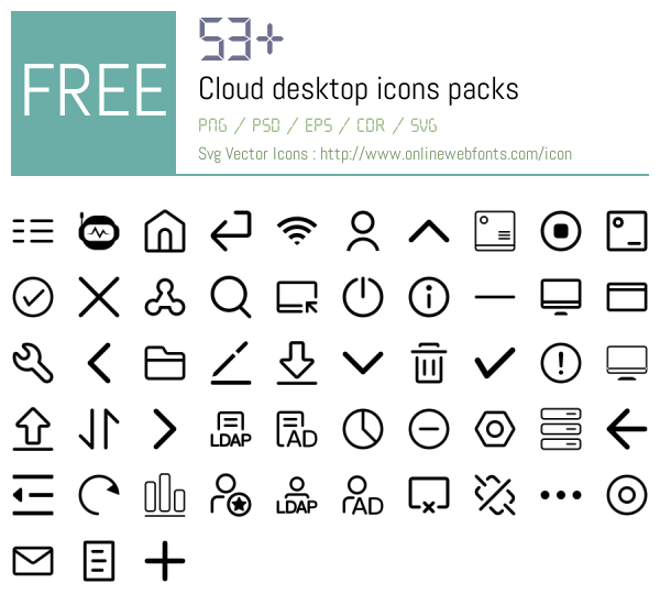 +53 Cloud desktop Icons Packs Free Downloads - OnlineWebFonts.COM