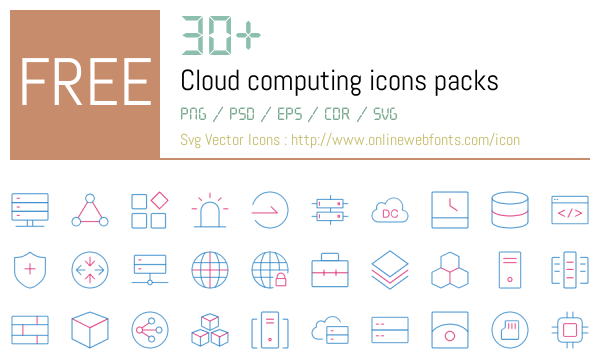 +30 Cloud computing Icons Packs Free Downloads - OnlineWebFonts.COM