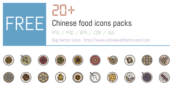 +20 Chinese food Icons Packs Free Downloads - OnlineWebFonts.COM