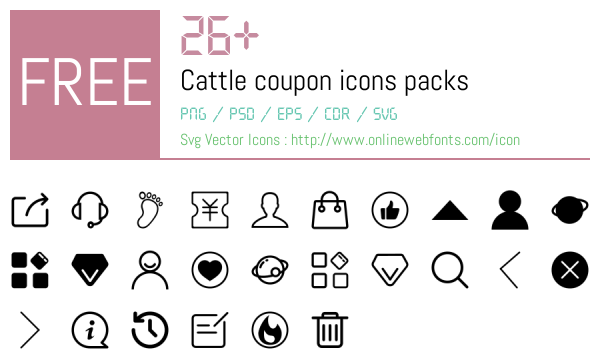 +26 Cattle coupon Icons Packs Free Downloads - OnlineWebFonts.COM