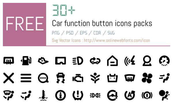 +30 Car function button Icons Packs Free Downloads - OnlineWebFonts.COM