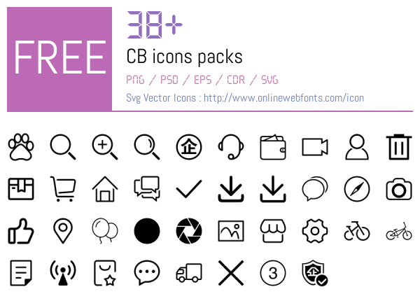 +38 CB Icons Packs Free Downloads - OnlineWebFonts.COM