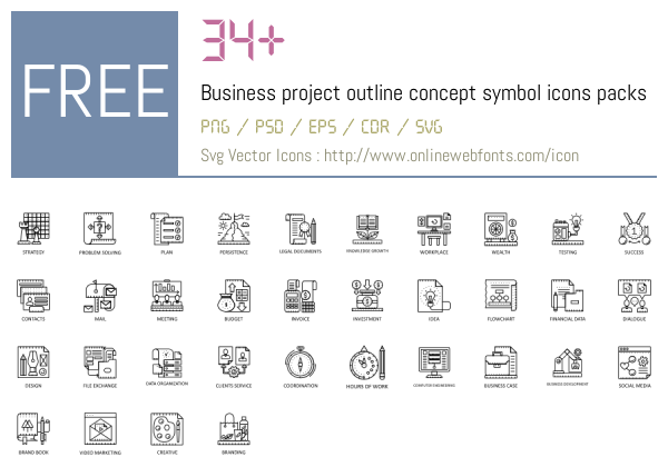 +34 Business project outline concept symbol Icons Packs Free Downloads ...