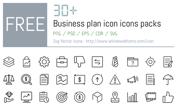 +30 Business plan icon Icons Packs Free Downloads - OnlineWebFonts.COM