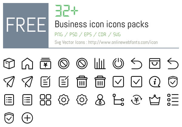 +32 Business icon Icons Packs Free Downloads - OnlineWebFonts.COM