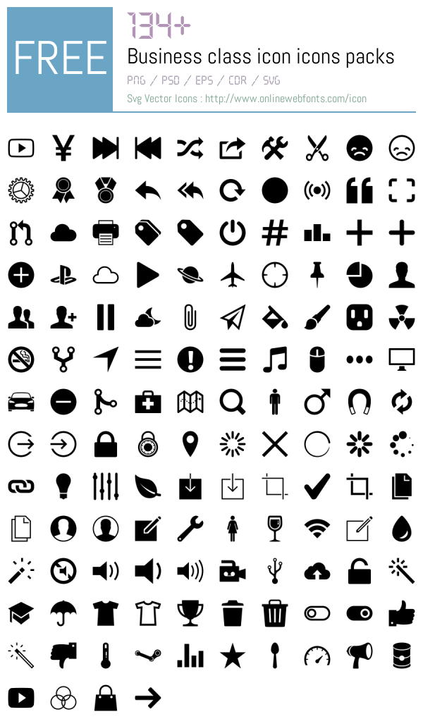 +134 Business class icon Icons Packs Free Downloads - OnlineWebFonts.COM