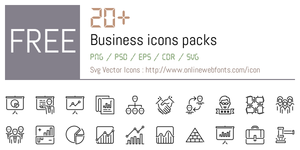 +20 Business Icons Packs Free Downloads - OnlineWebFonts.COM