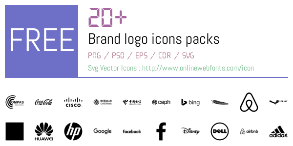 +20 Brand logo Icons Packs Free Downloads - OnlineWebFonts.COM