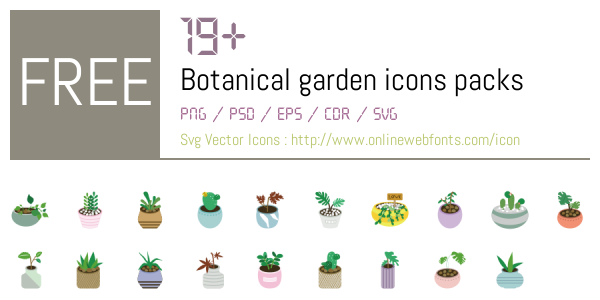 +19 Botanical garden Icons Packs Free Downloads - OnlineWebFonts.COM