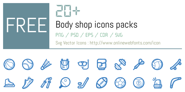 +20 Body shop Icons Packs Free Downloads - OnlineWebFonts.COM