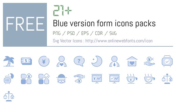 +21 Blue version form Icons Packs Free Downloads - OnlineWebFonts.COM
