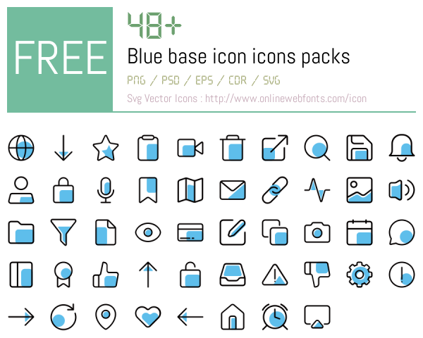 +48 Blue base icon Icons Packs Free Downloads - OnlineWebFonts.COM