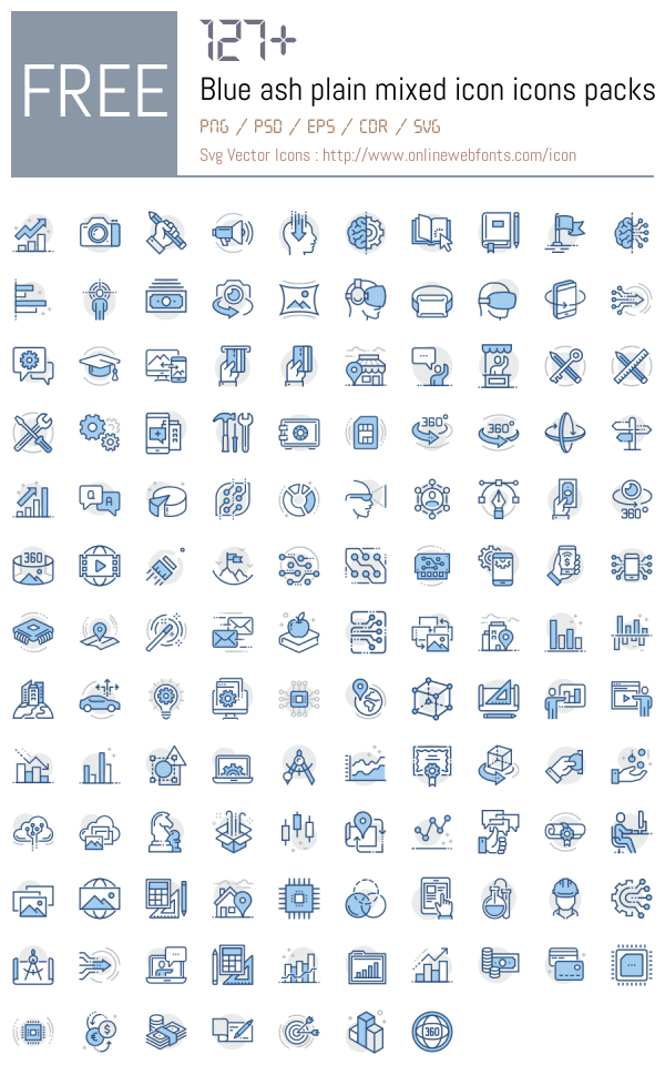 +127 Blue ash plain mixed icon Icons Packs Free Downloads ...