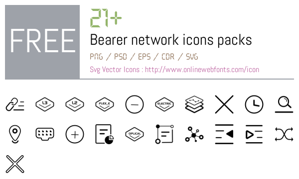 +21 Bearer network Icons Packs Free Downloads - OnlineWebFonts.COM
