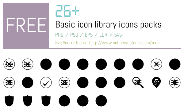 +26 Basic icon library Icons Packs Free Downloads - OnlineWebFonts.COM