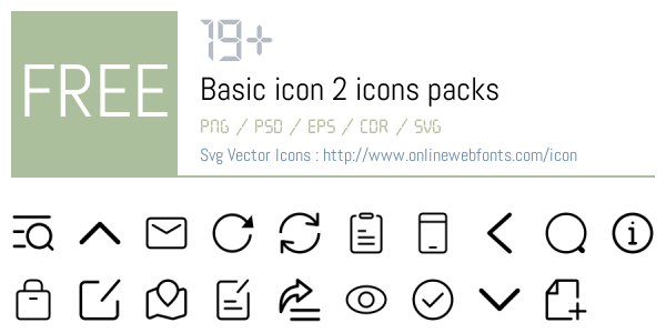 +19 Basic icon 2 Icons Packs Free Downloads - OnlineWebFonts.COM
