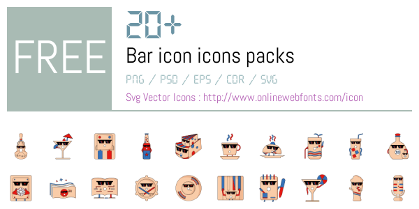 +20 Bar icon Icons Packs Free Downloads - OnlineWebFonts.COM