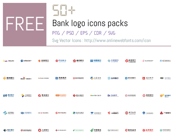 +50 Bank logo Icons Packs Free Downloads - OnlineWebFonts.COM
