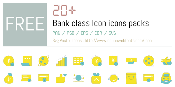 +20 Bank class Icon Icons Packs Free Downloads - OnlineWebFonts.COM