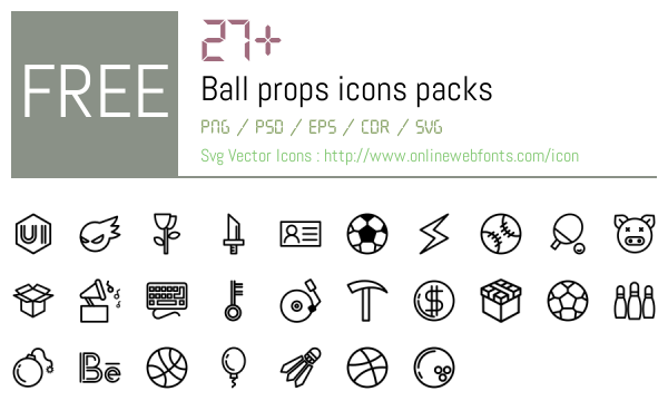 +27 Ball props Icons Packs Free Downloads - OnlineWebFonts.COM