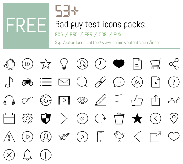 +53 Bad guy test Icons Packs Free Downloads - OnlineWebFonts.COM