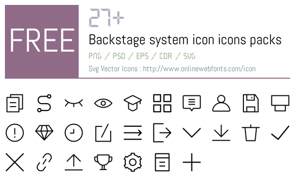 +27 Backstage system icon Icons Packs Free Downloads - OnlineWebFonts.COM