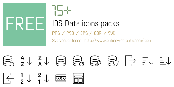 +15 IOS Data Icons Packs Free Downloads - OnlineWebFonts.COM