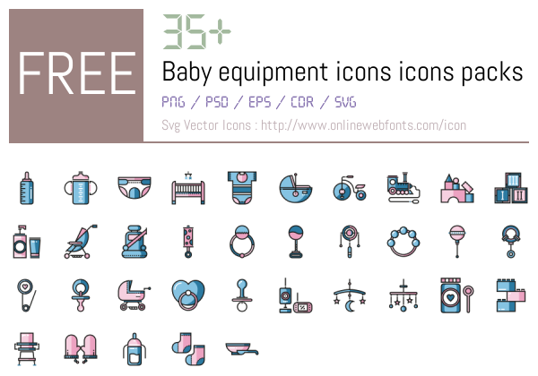 +35 Baby equipment icons Icons Packs Free Downloads - OnlineWebFonts.COM