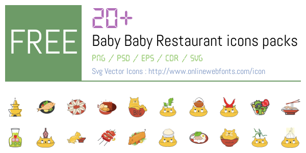 +20 Baby Baby Restaurant Icons Packs Free Downloads - OnlineWebFonts.COM